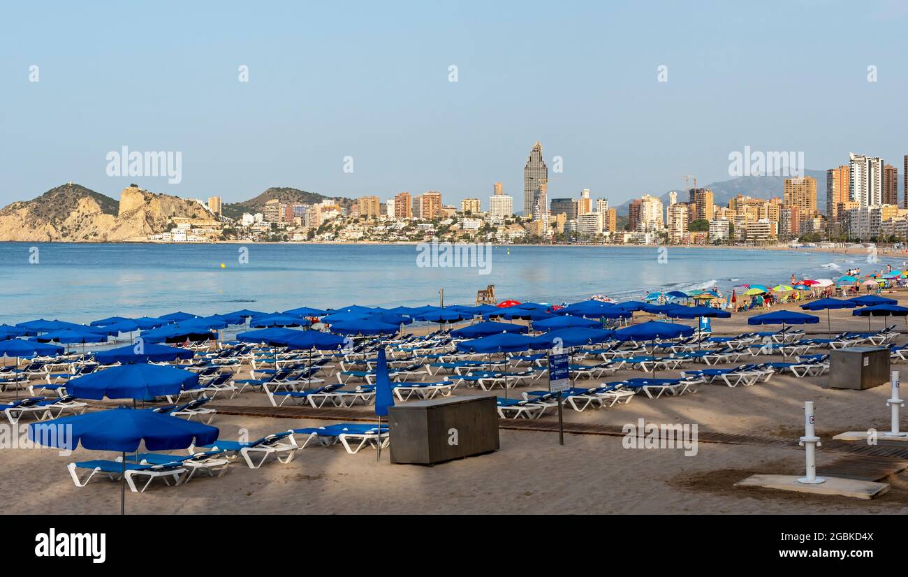 Poniente beach, Benidorm, Spain Stock Photo - Alamy