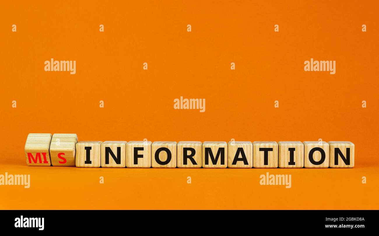 Information or misinformation symbol. Turned cubes and changed the word ...