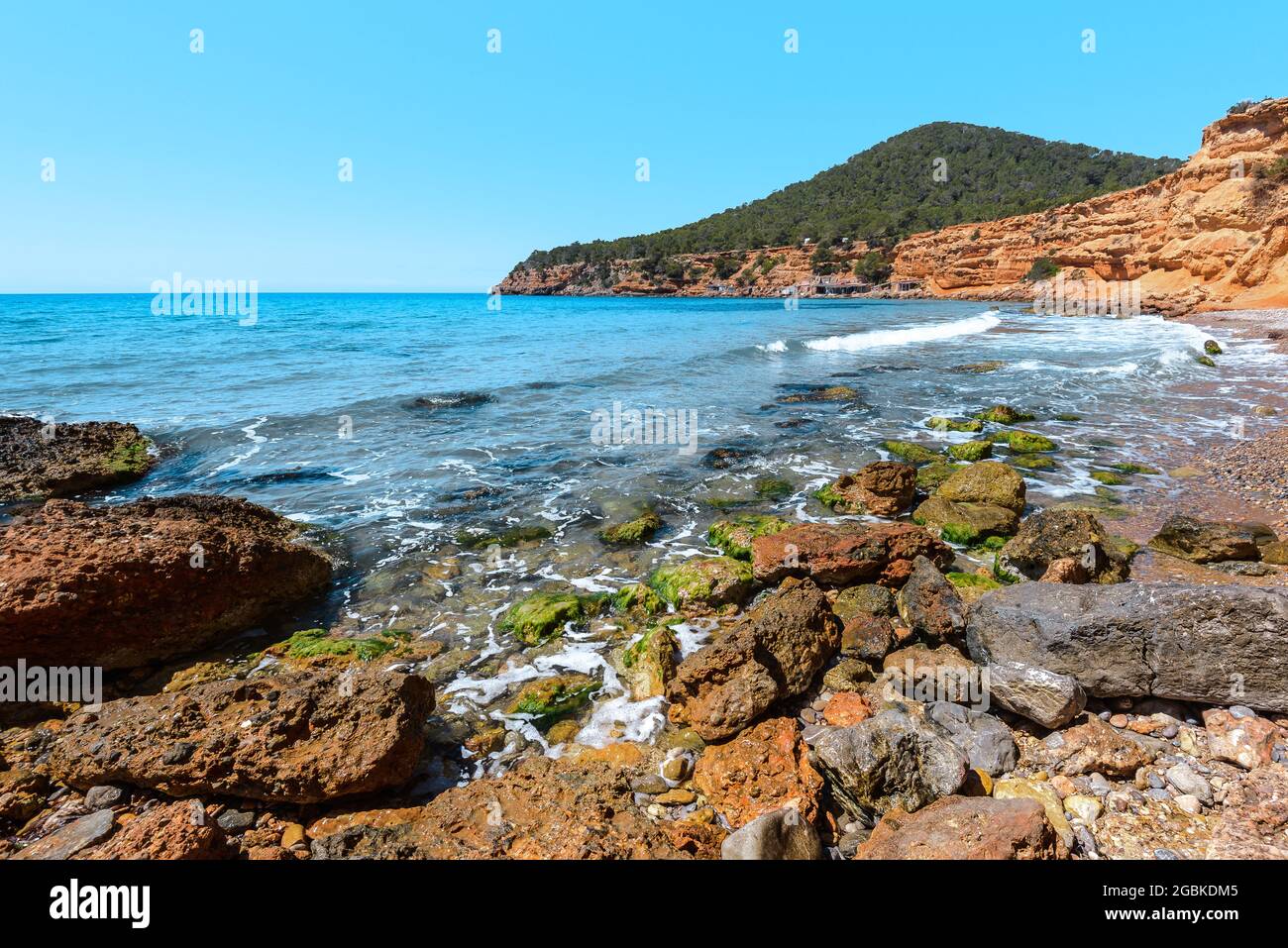 Sa Caleta beach, Ibiza island in Spain Stock Photo - Alamy