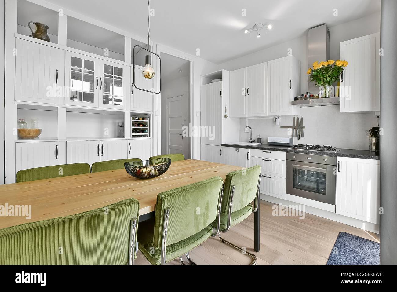 Interior of a beautiful kitchen of an elite house Stock Photo - Alamy