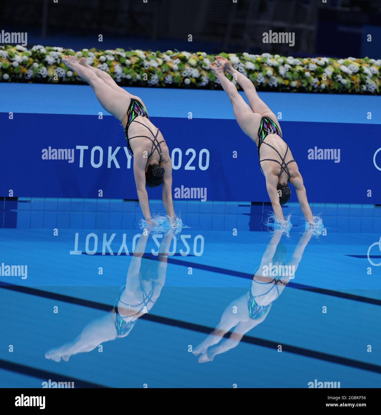 Tokyo, August 4th 2021 :-- Sychronized Swimming Duet : Team Belarus ...