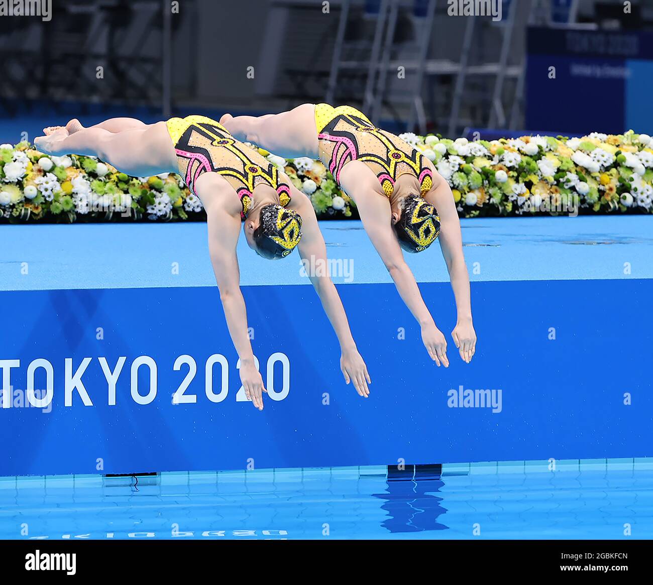 Tokyo, August 4th 2021 :-- Sychronized Swimming Duet : Team Japan ...