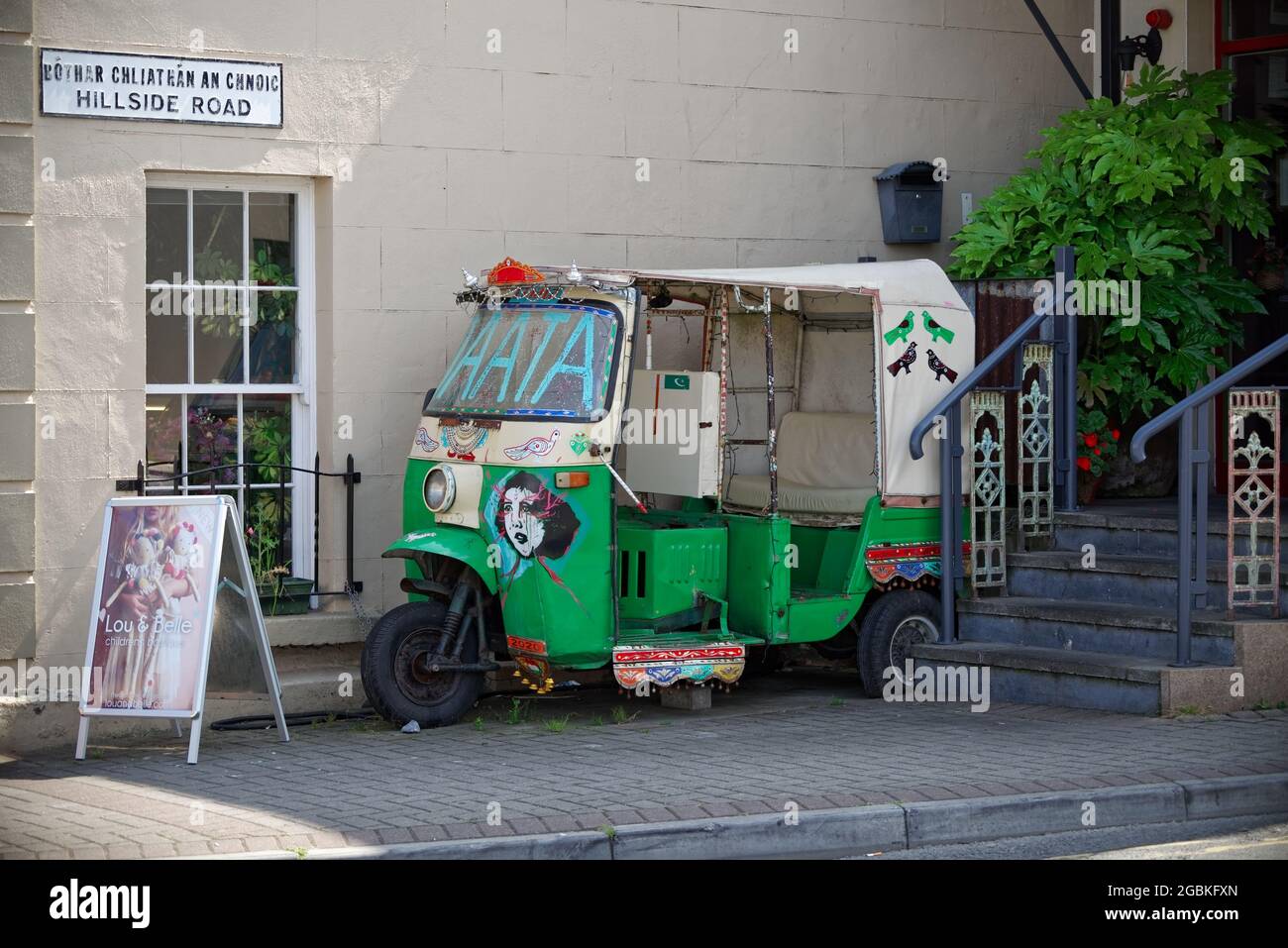 GREYSTONES, IRELAND - Jul 02, 2021: An old auto rickshaw known as "Tuc ...