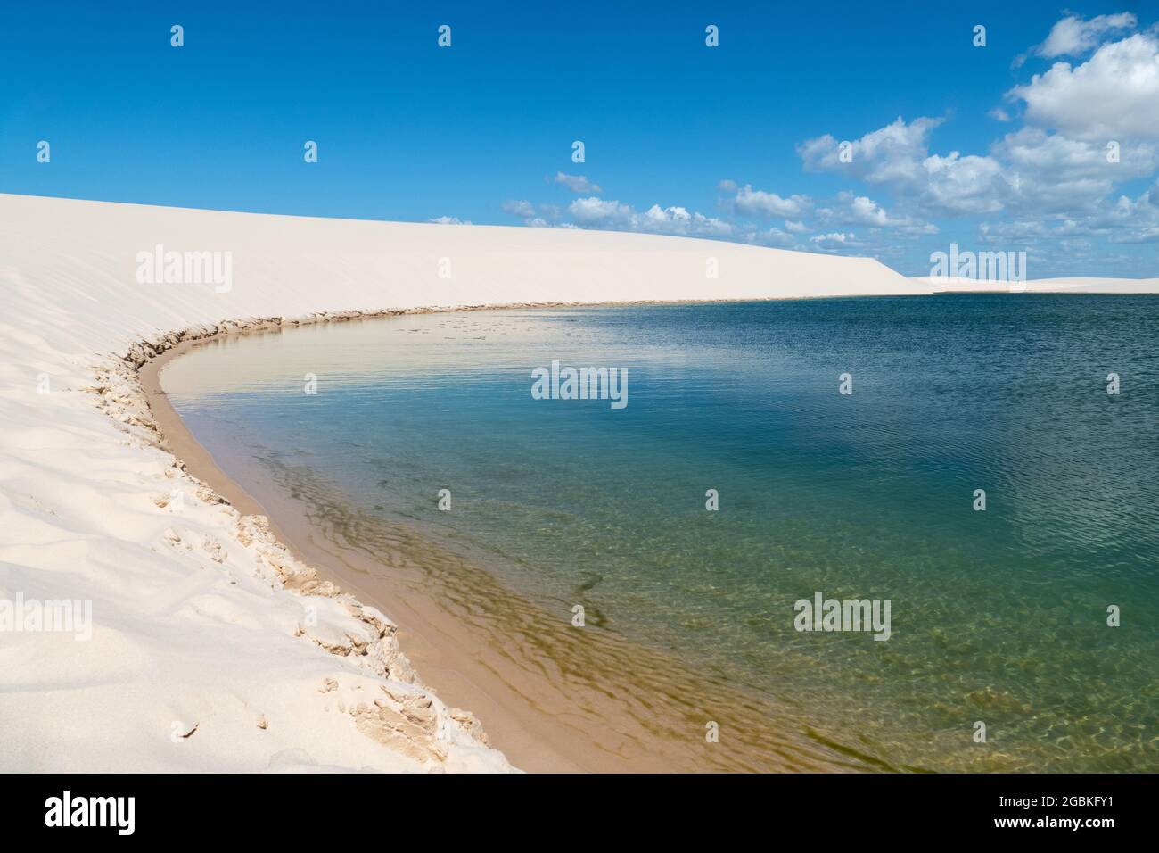 Sand Dunes and Lagoons in Lencois Maranhenses, Brazil Stock Photo - Alamy