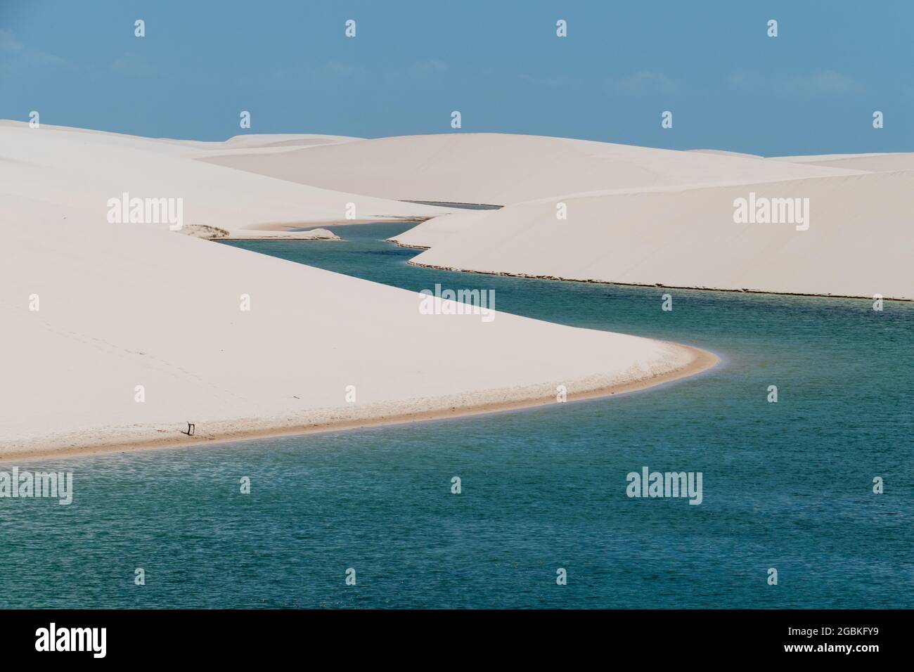 Sand Dunes and Lagoons in Lencois Maranhenses, Brazil Stock Photo - Alamy
