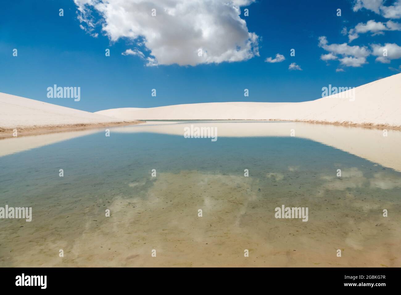 Sand Dunes and Lagoons in Lencois Maranhenses, Brazil Stock Photo - Alamy