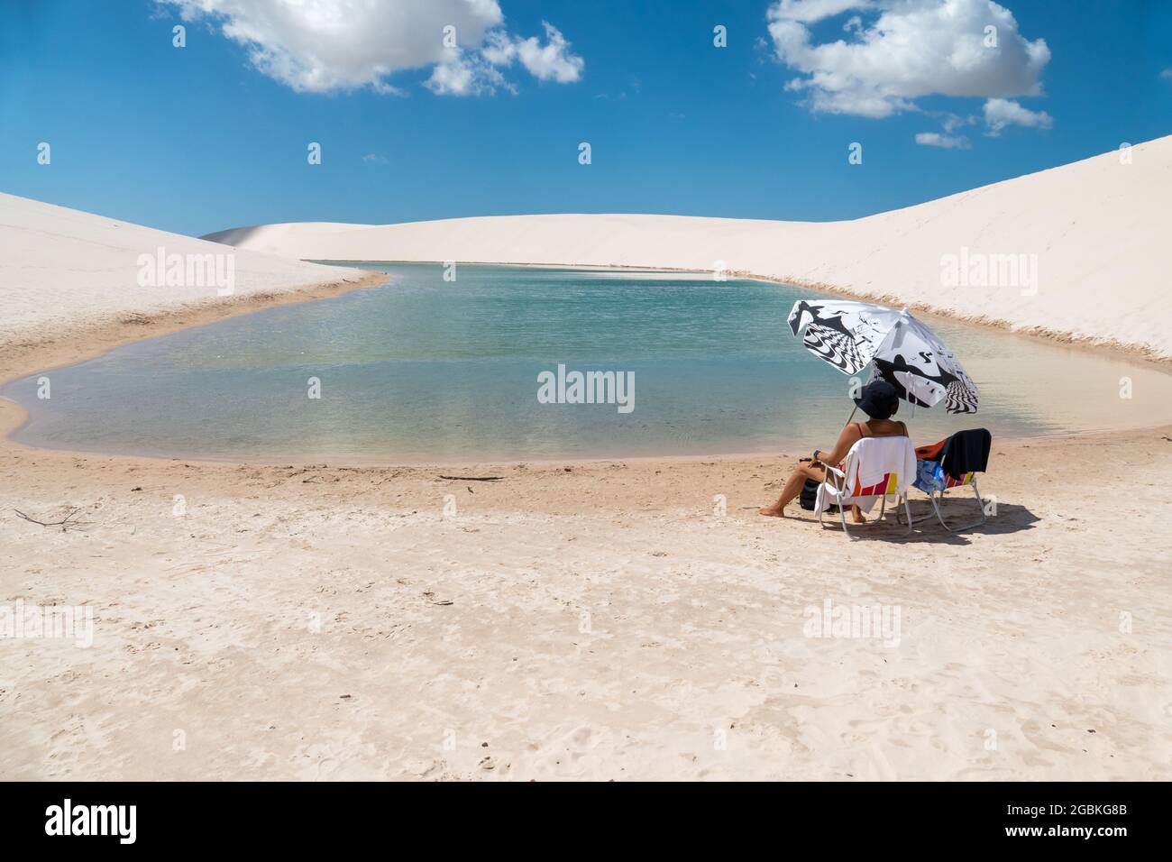 Sand Dunes and Lagoons in Lencois Maranhenses, Brazil Stock Photo - Alamy