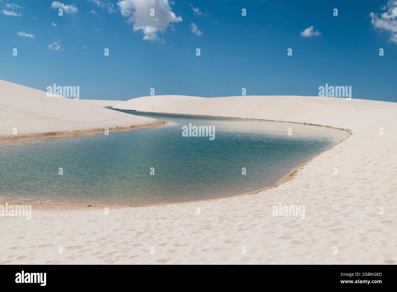 Sand Dunes and Lagoons in Lencois Maranhenses, Brazil Stock Photo - Alamy