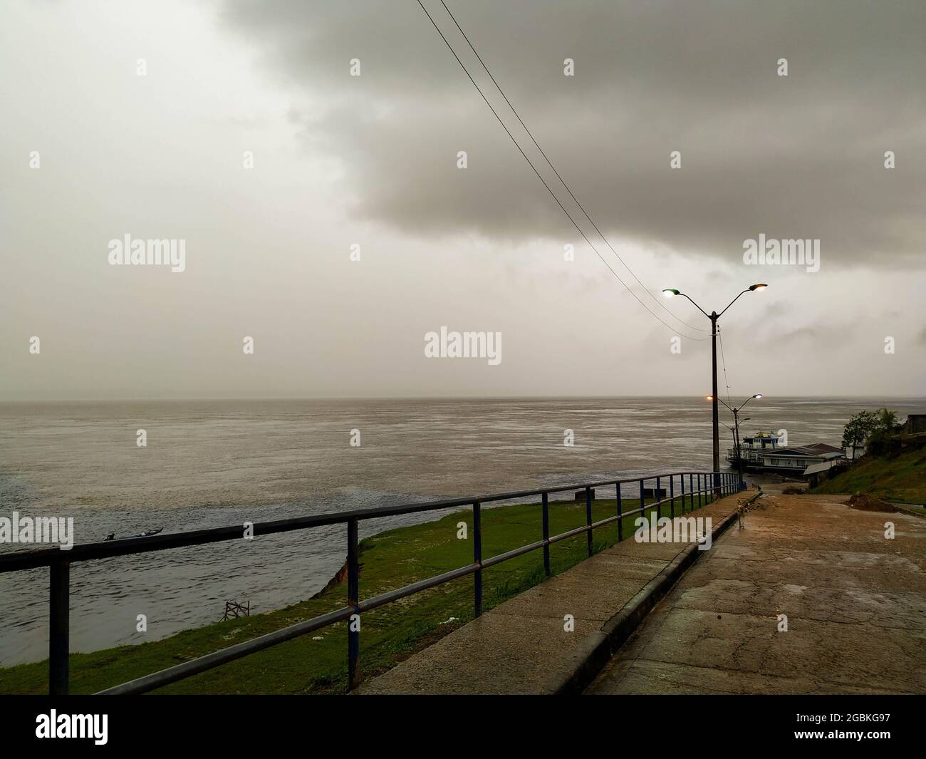 Amazon River and clouds reflex Stock Photo - Alamy