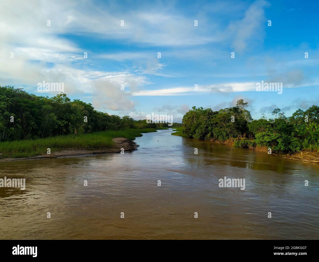 Amazon River and clouds reflex Stock Photo - Alamy