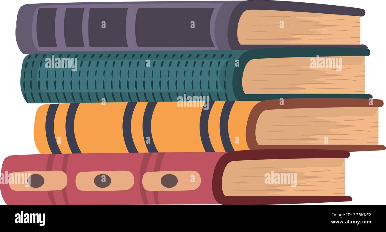 pile of four books literacy icons Stock Vector Image & Art - Alamy