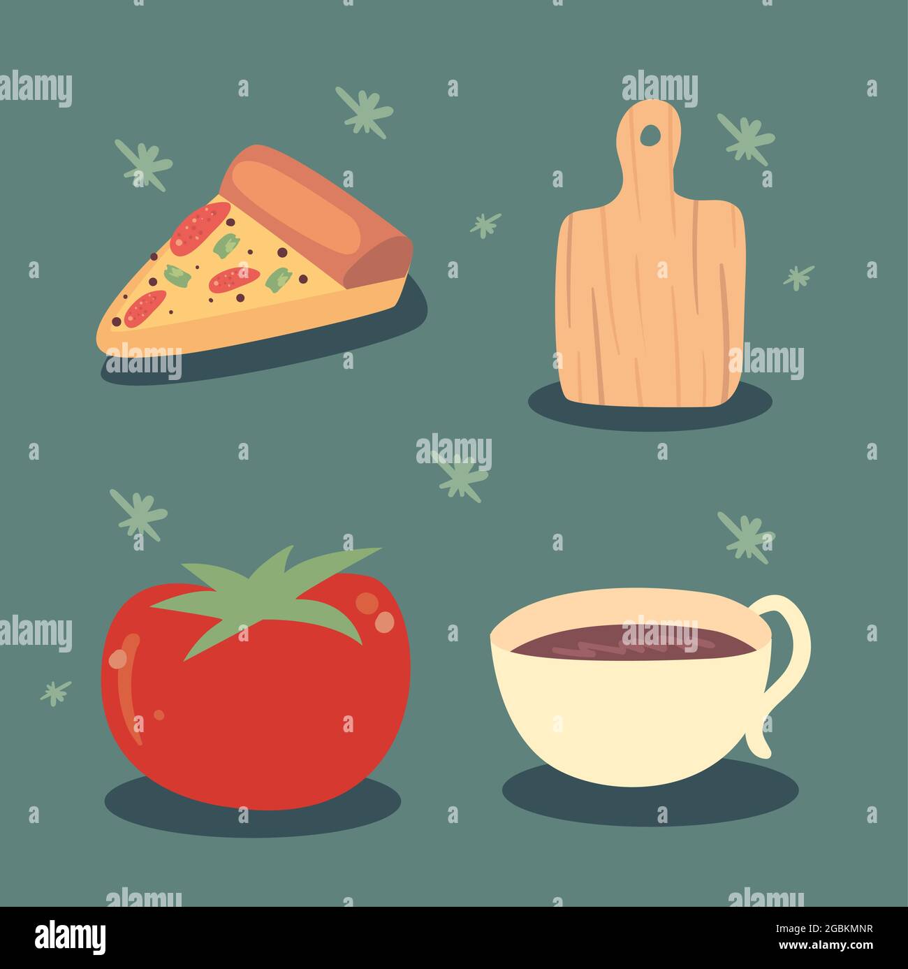 four home food set icons Stock Vector Image & Art - Alamy