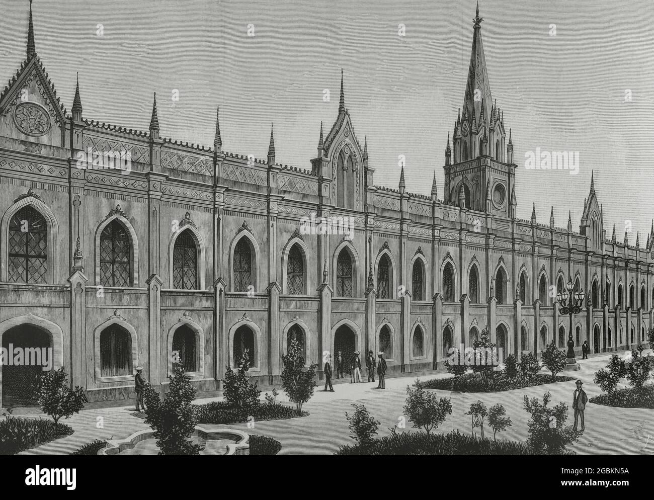 Venezuela, Caracas. Palace of the Academies. Exterior of the new ...