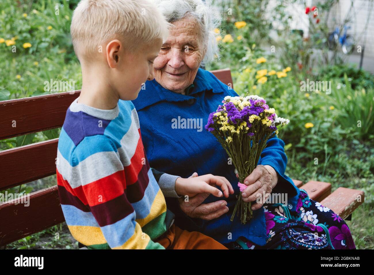 Happy family grandchildren gives hi-res stock photography and images ...
