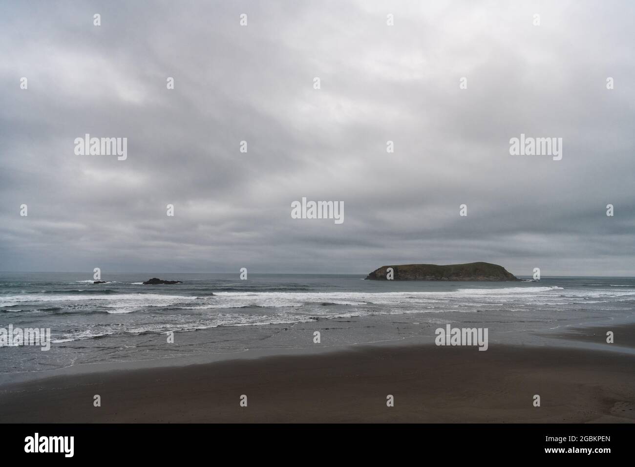 Wavy mediterranean sea on gloomy hi-res stock photography and images ...