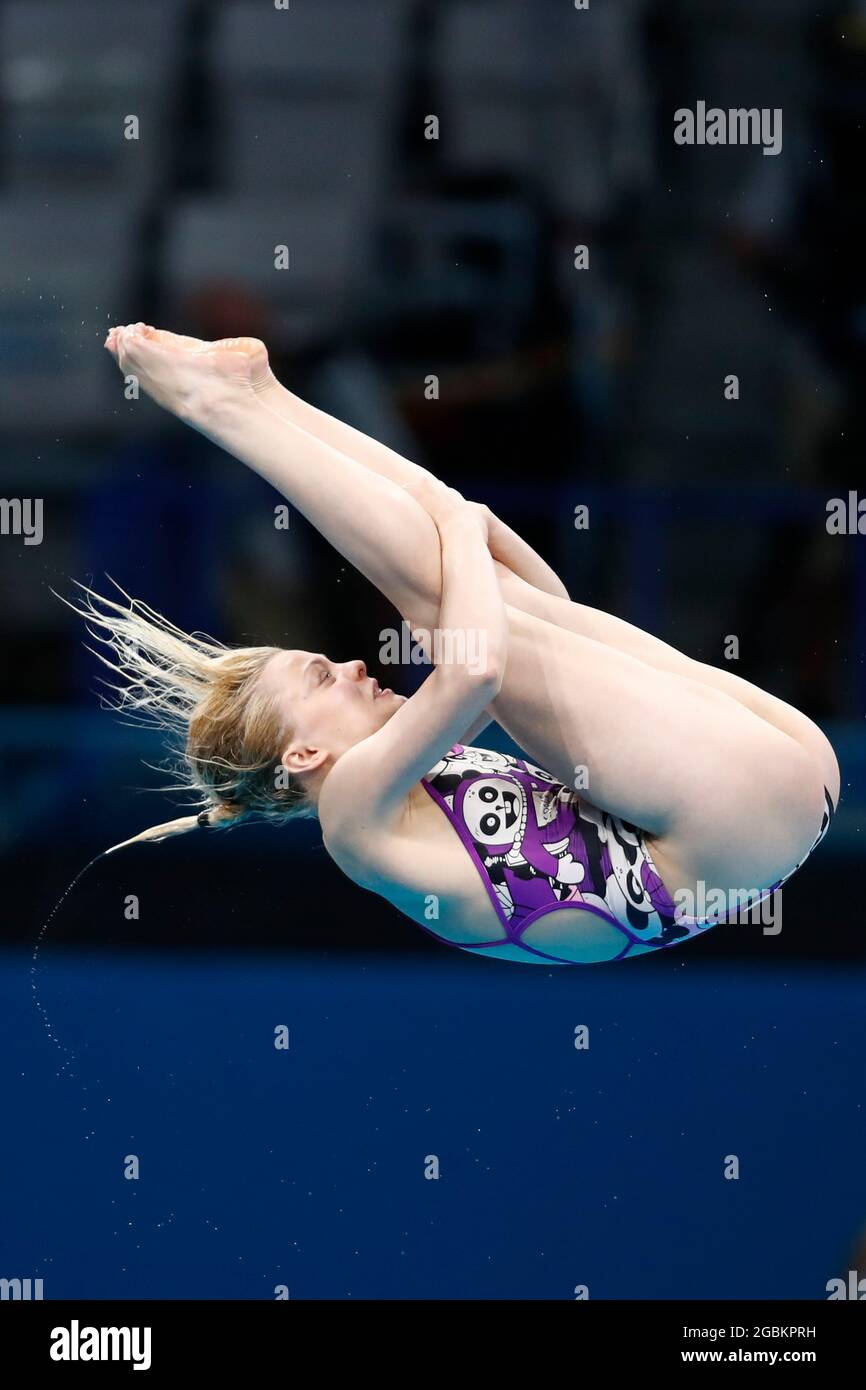 Tokyo, Japan. 4th Aug, 2021. SOFIIA LYSKUN (UKR) competes in the Women ...