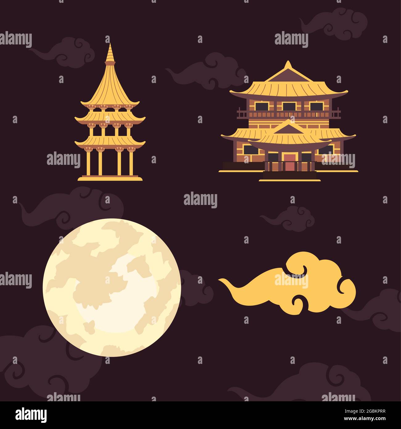 Four temple Stock Vector Images - Alamy