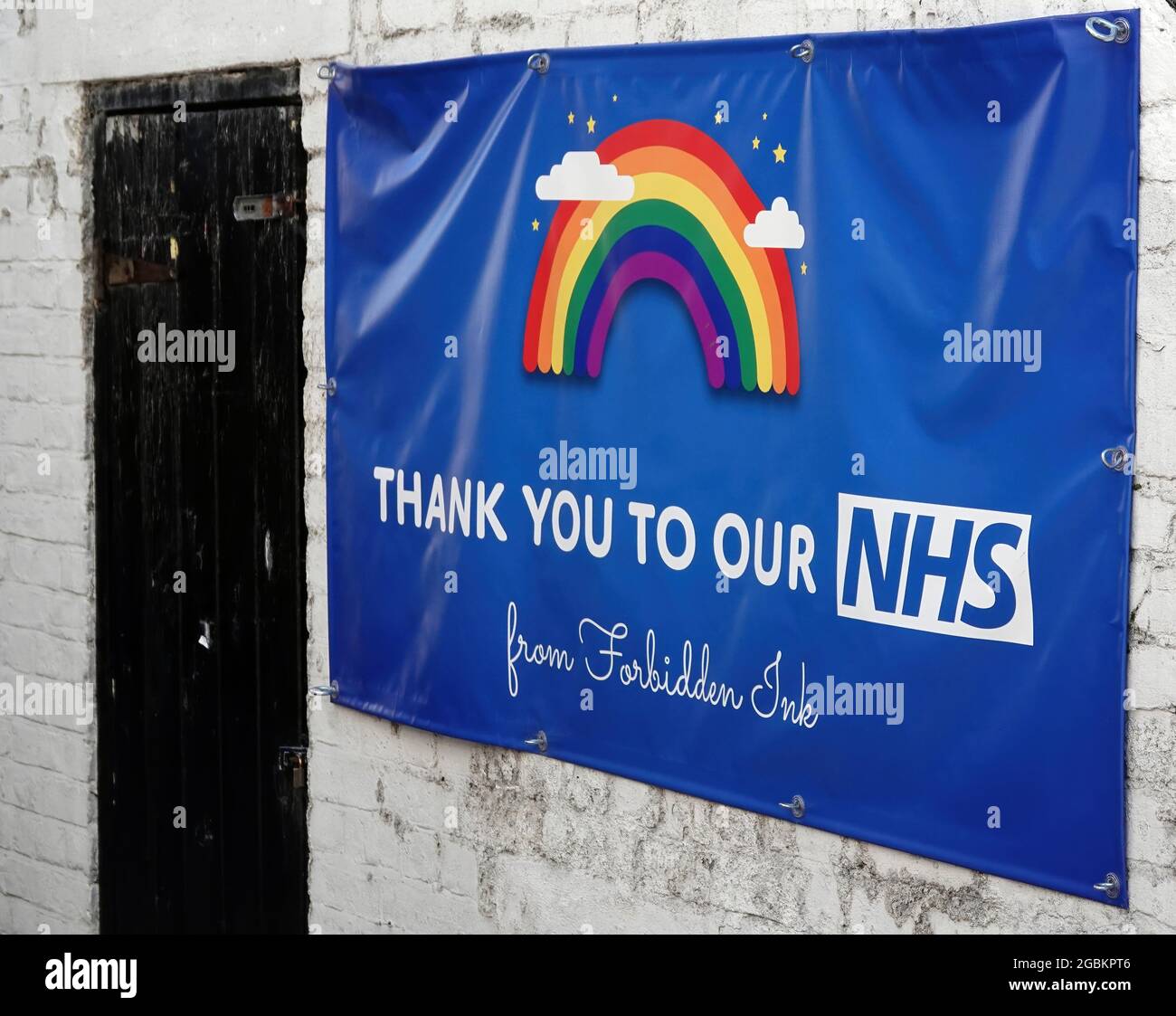 BILLERICAY, UNITED KINGDOM - Jun 13, 2021: A 'Thank you to our NHS ...