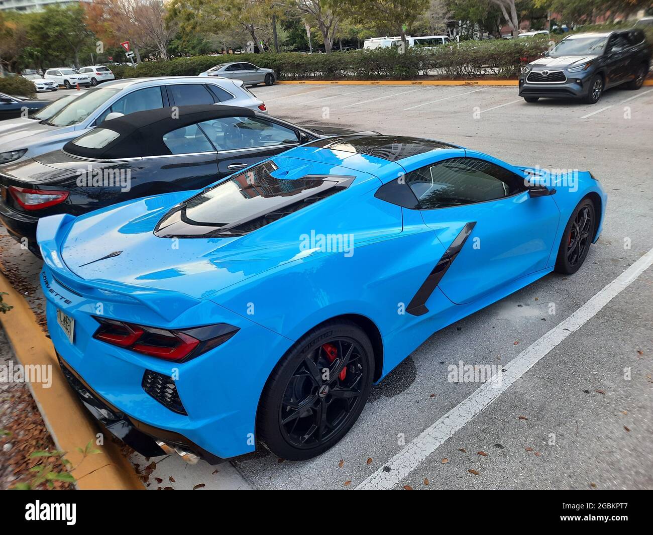 Los Angeles, California USA - April 19, 2021: blue Chevrolet Corvette ...