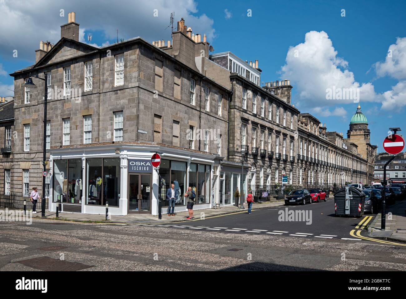 View along Alva Street in Edinburgh's West End Stock Photo - Alamy