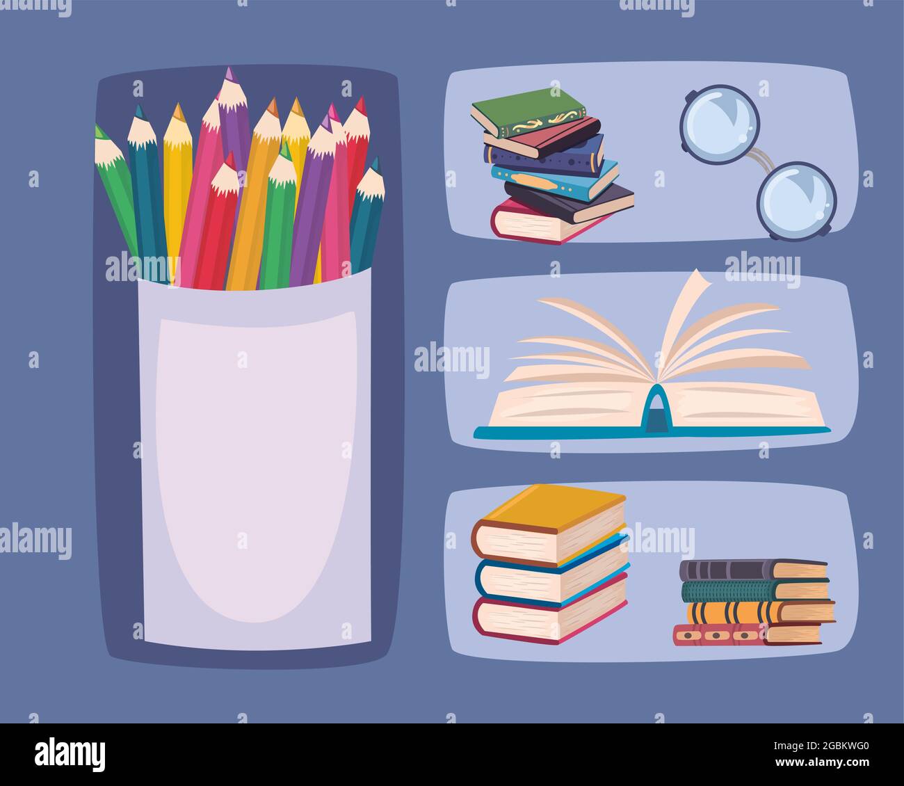 six literacy day set icons Stock Vector Image & Art - Alamy