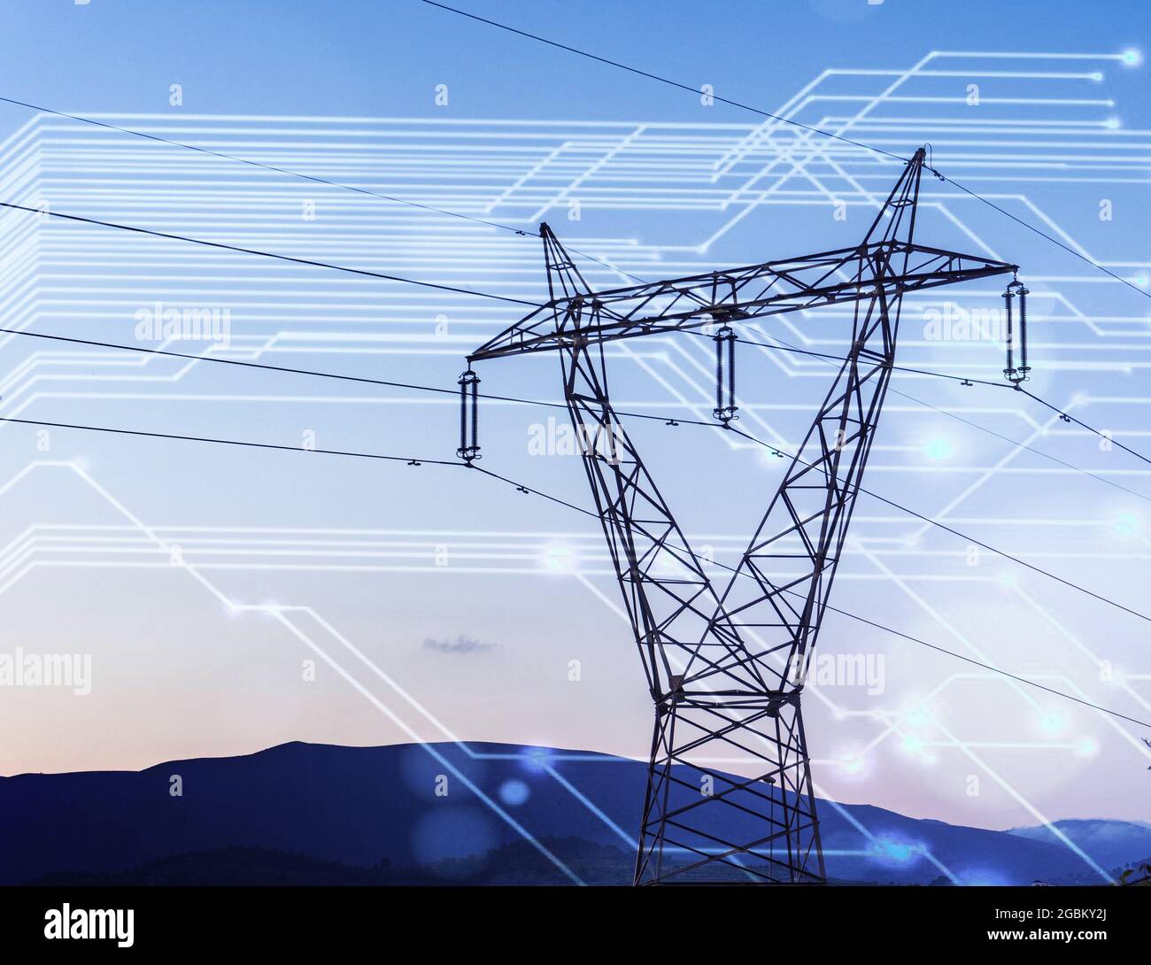 Graphic representation of electricity consumption, technology and ...