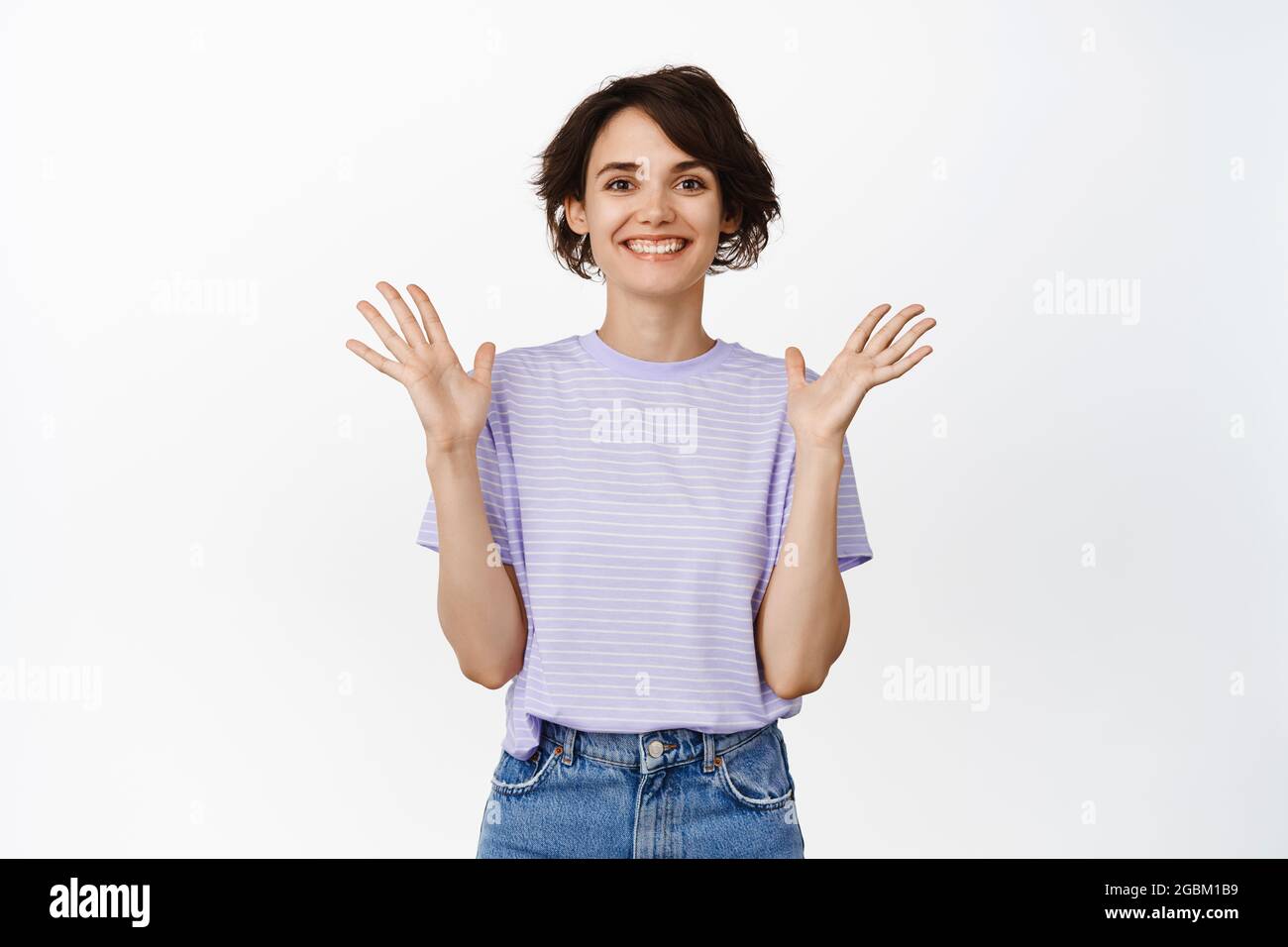 Girl clap hands hi-res stock photography and images - Alamy