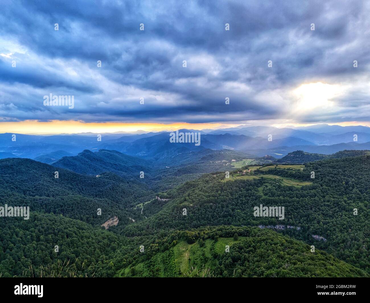 Aerial view mesmerizing evening landscape hi-res stock photography and ...