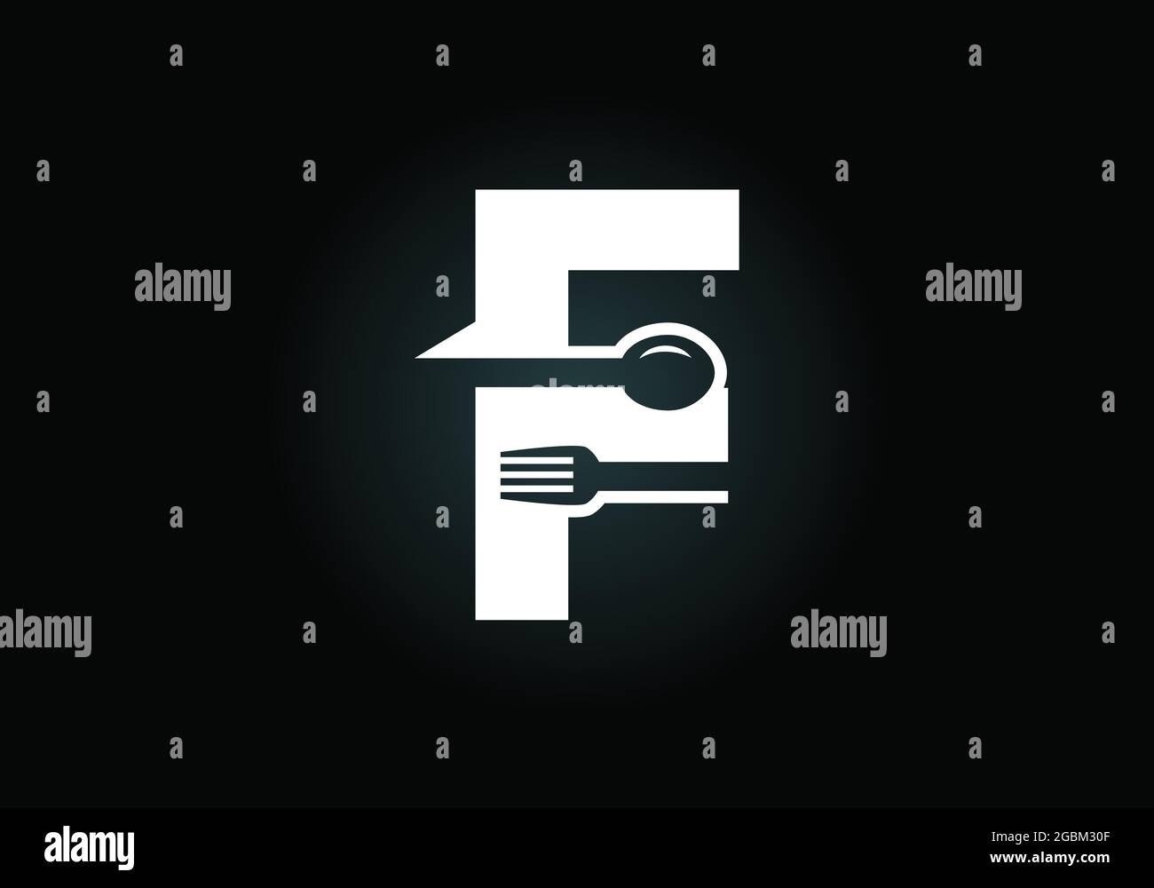 F fork logo Stock Vector Images - Alamy