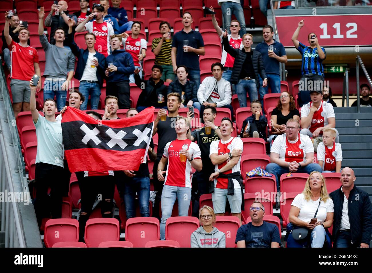 AMSTERDAM, NETHERLANDS - AUGUST 4: Fans of Ajax during the Pre-season ...