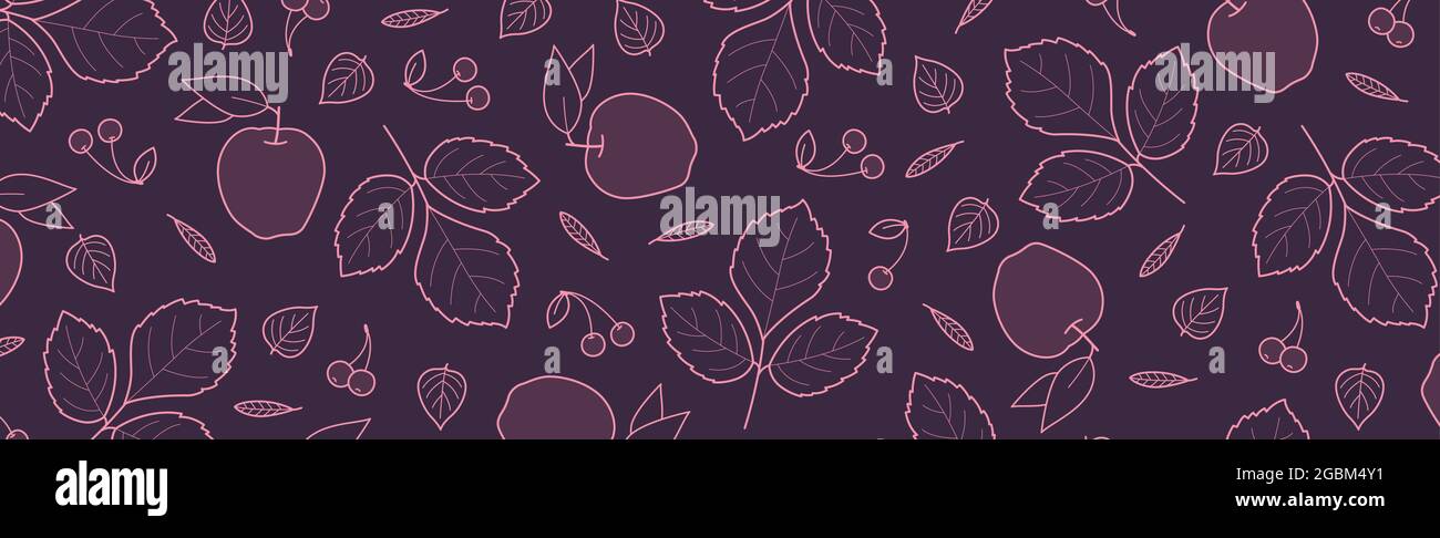 Blue background with many autumn foliage - Vector illustration Stock ...