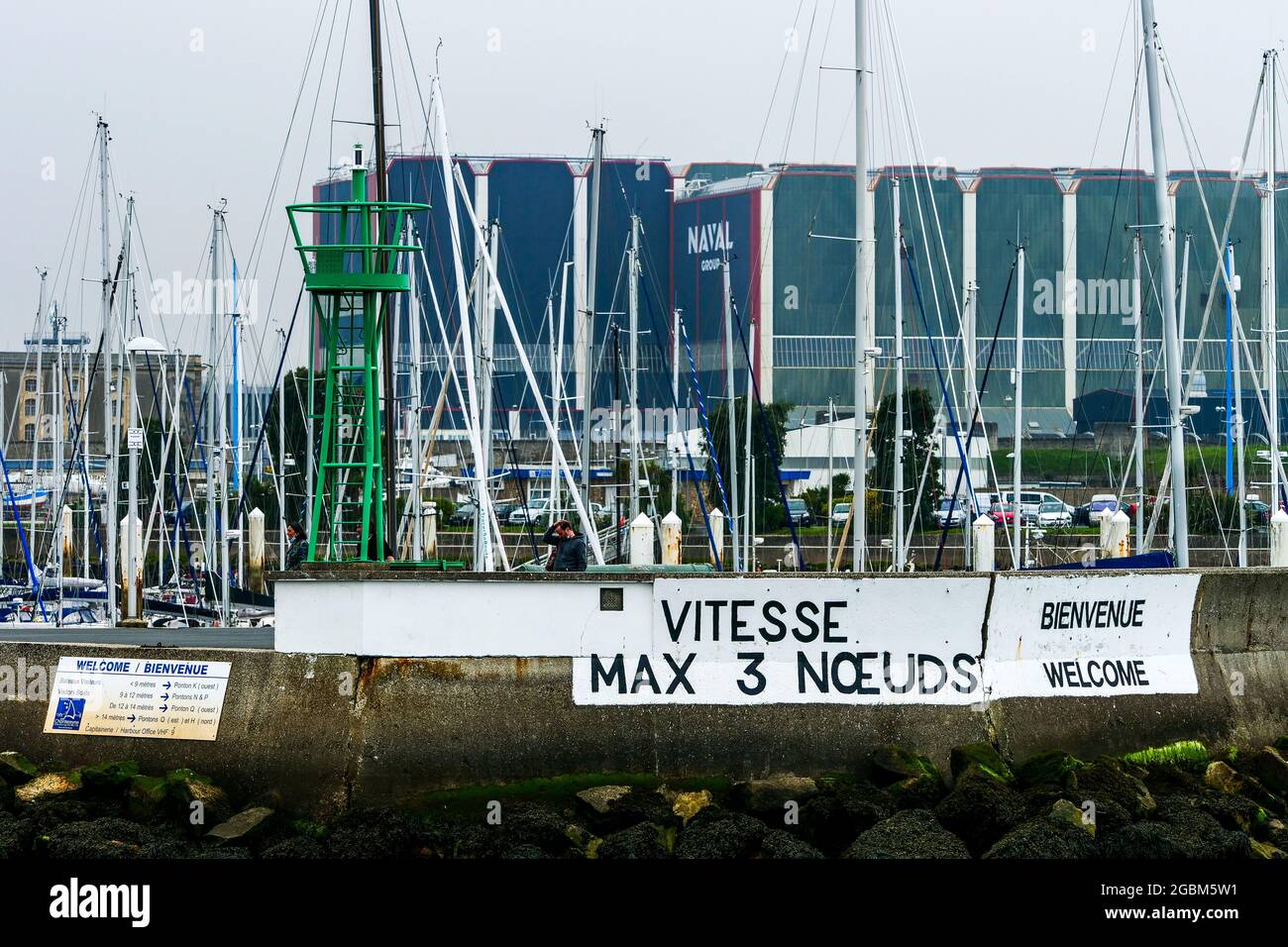 Naval Group shipyard, Cherbourg harbor, Manche department, Cotentin ...