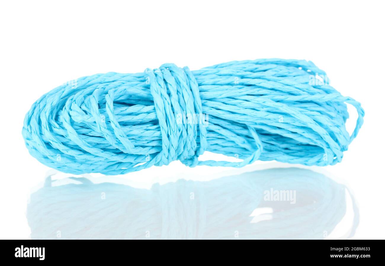 Colored rope isolated on white background Stock Photo - Alamy