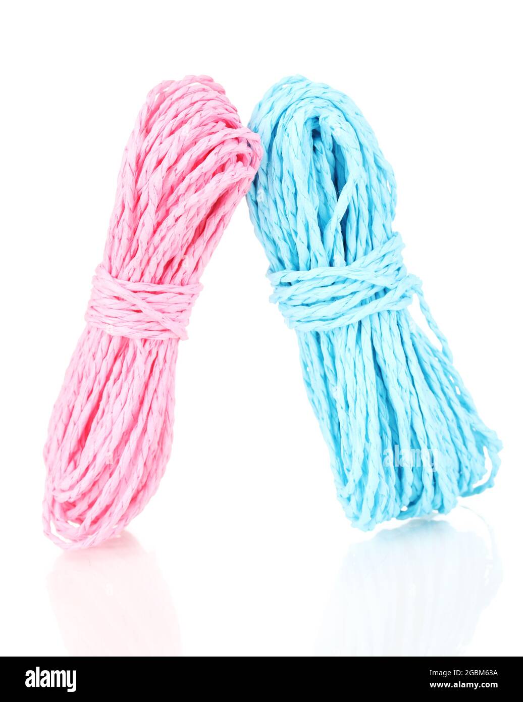 Colored rope isolated on white background Stock Photo - Alamy