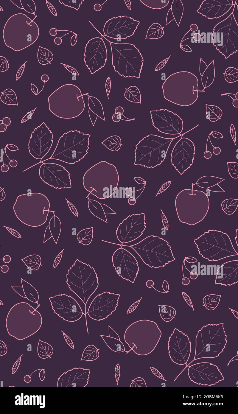 Blue background with many autumn foliage - Vector illustration Stock ...