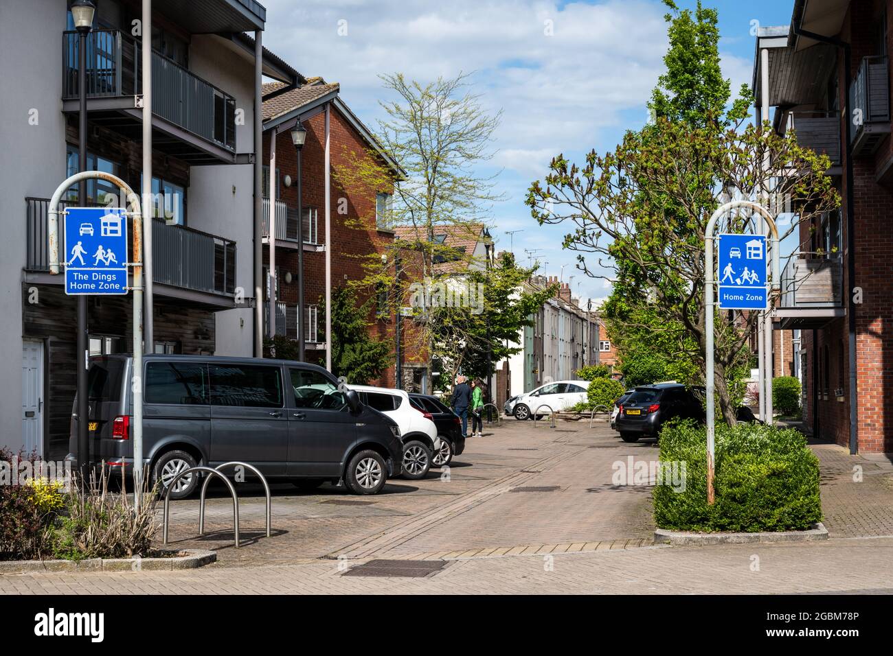 The Dings "home zone", a residential neighbourhood of houses and ...