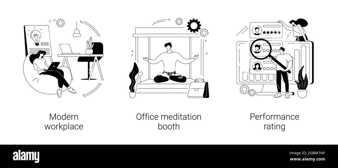 Working environment and productivity abstract concept vector ...