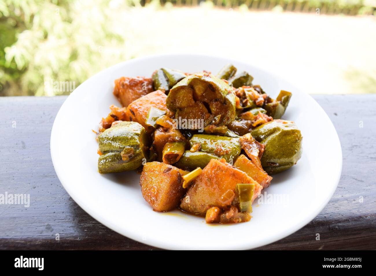 Parwal aloo ki sabji also known as Pointed gourd and potato fry curry ...