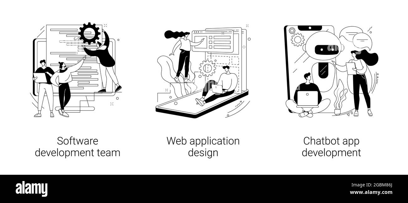 Professional programming abstract concept vector illustrations Stock ...