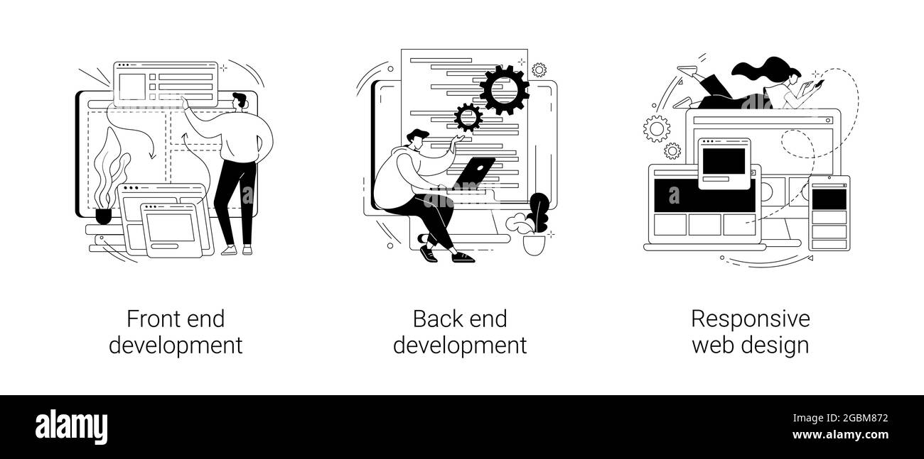 Web development agency abstract concept vector illustrations Stock ...