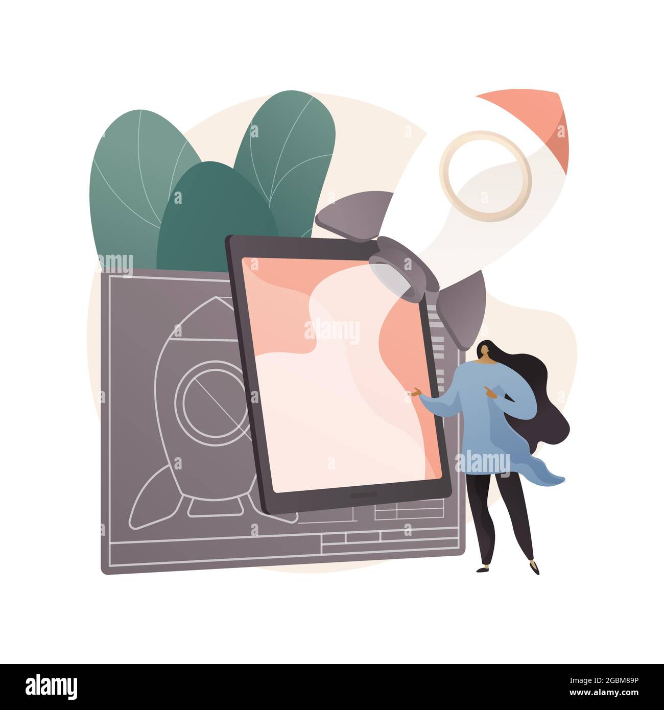 Augmented reality book abstract concept vector illustration Stock ...