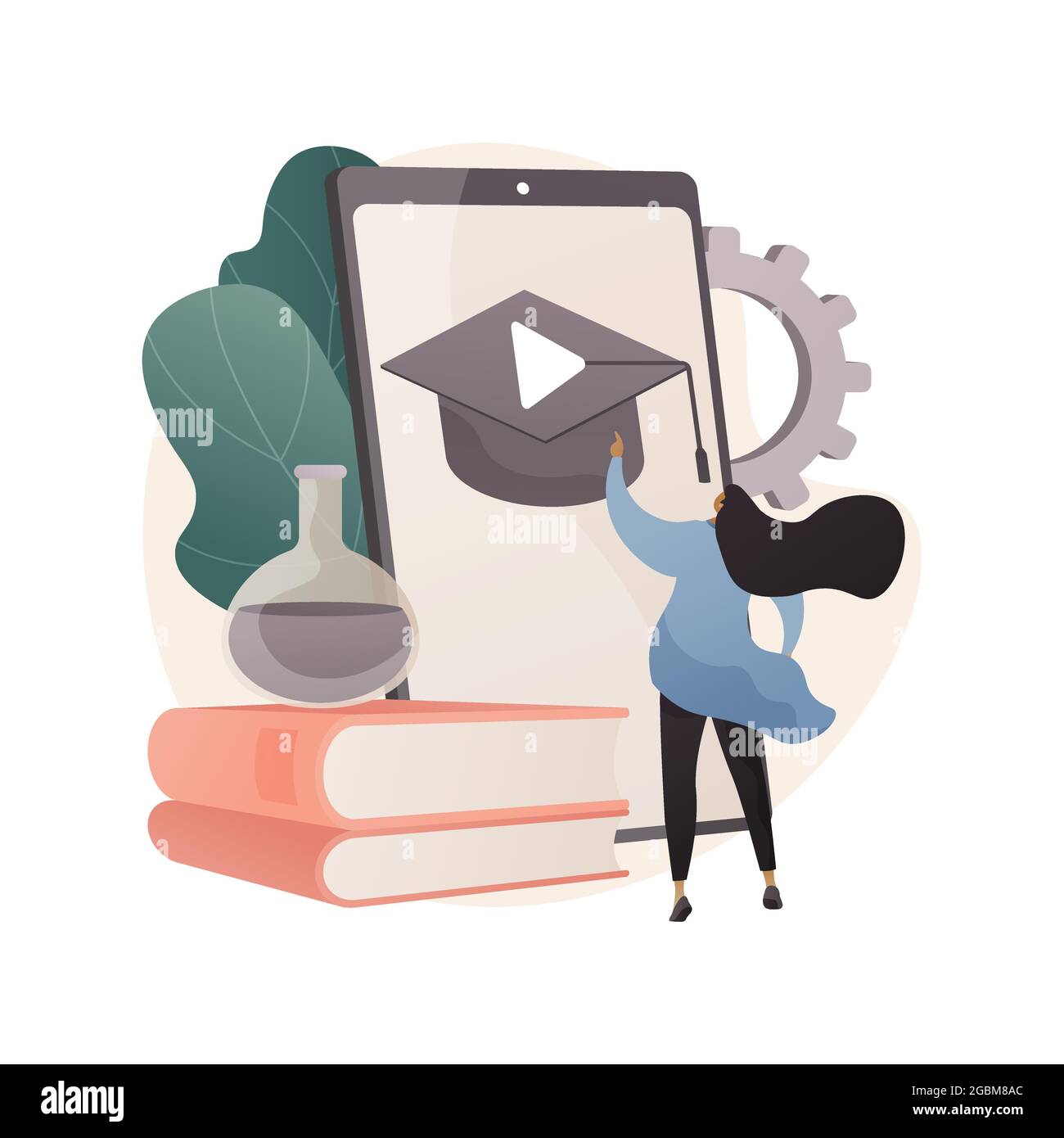 Mobile learning abstract concept vector illustration Stock Vector Image ...