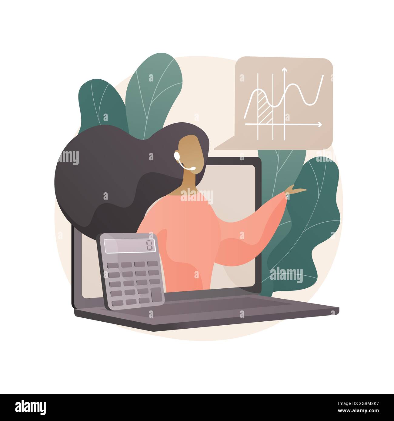 Online math tutoring abstract concept vector illustration Stock Vector ...