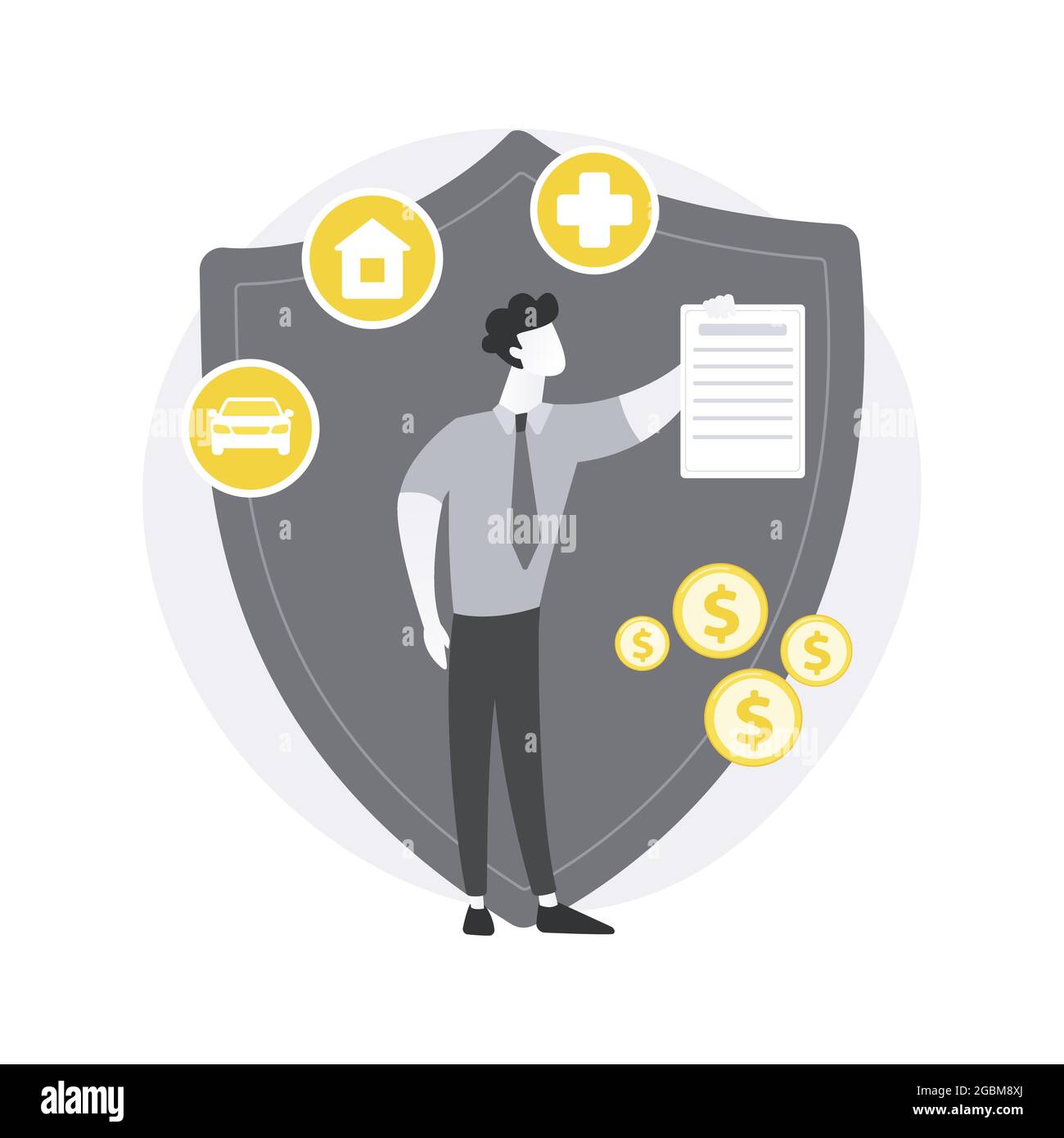 Insurance broker abstract concept vector illustration Stock Vector ...