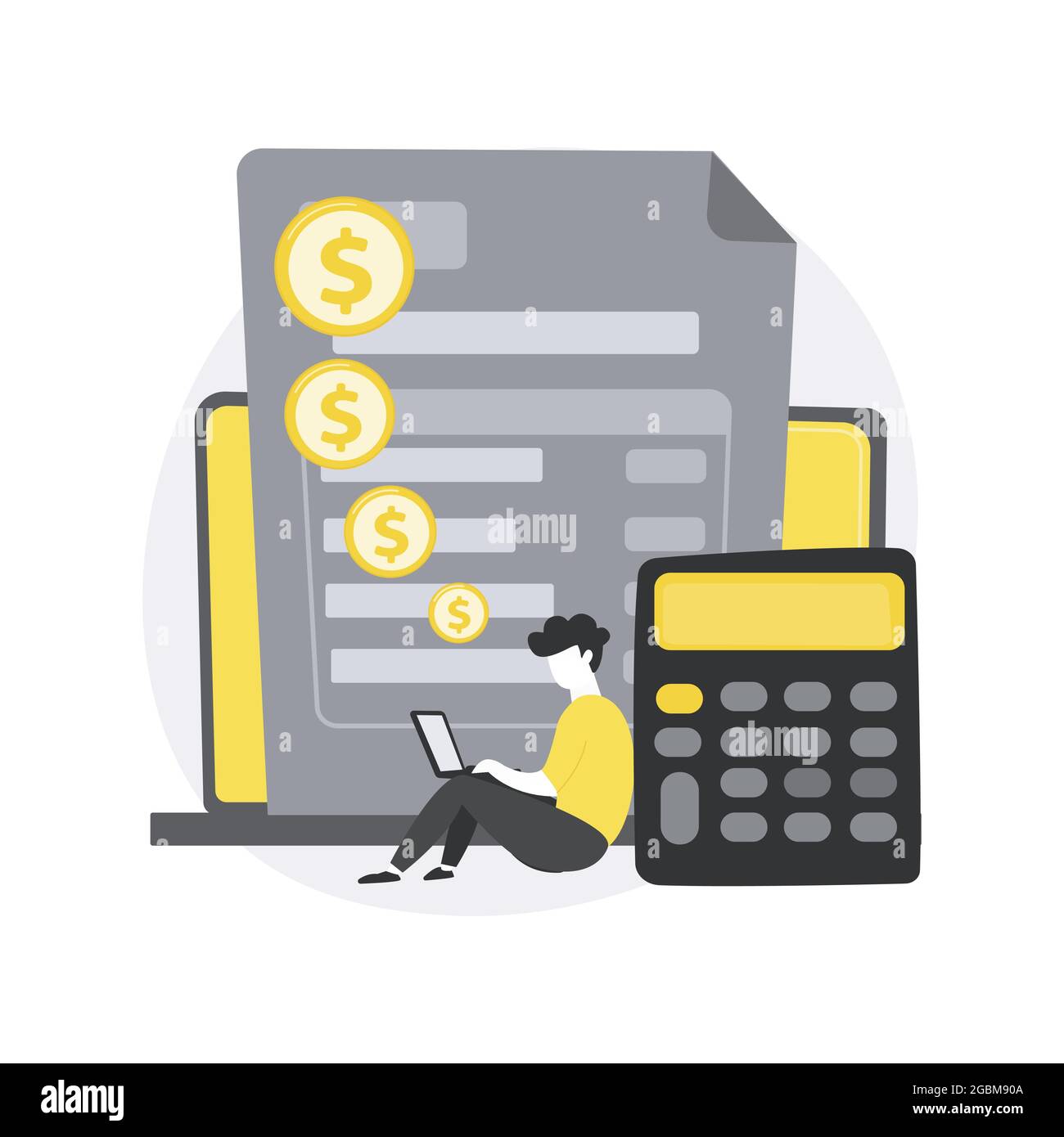 E-invoicing abstract concept vector illustration Stock Vector Image ...