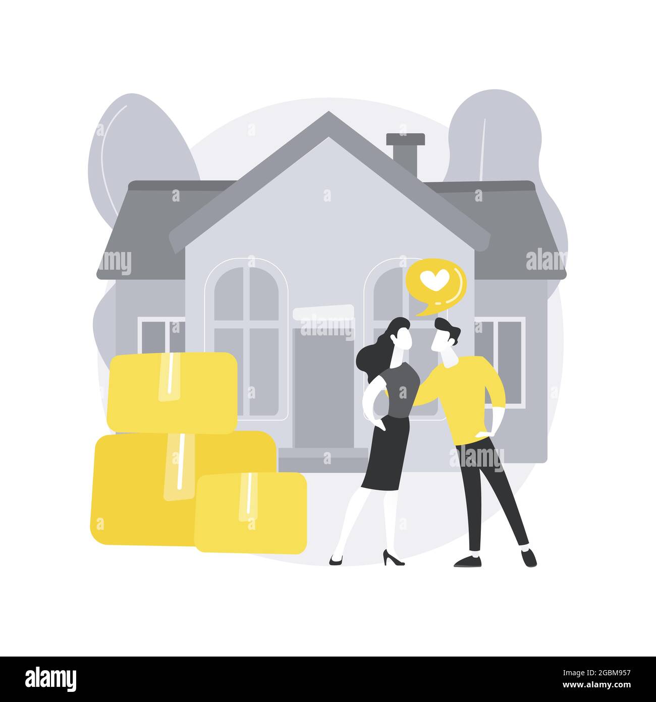 Cohabitation abstract concept vector illustration Stock Vector Image ...