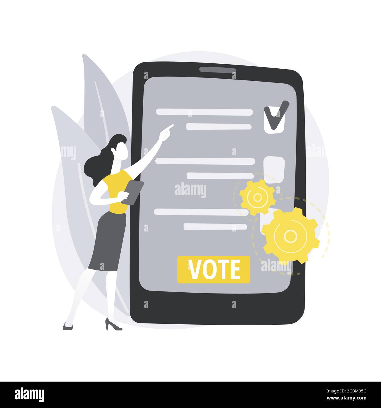 Electronic voting machine Stock Vector Images - Alamy