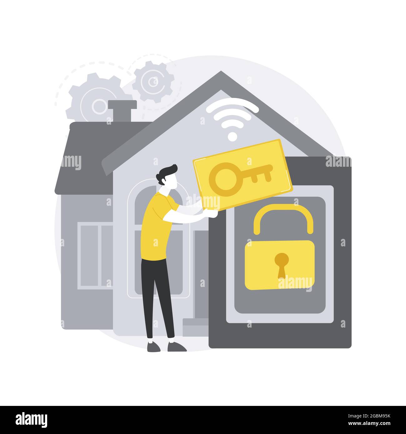 Access control system abstract concept vector illustration Stock Vector ...
