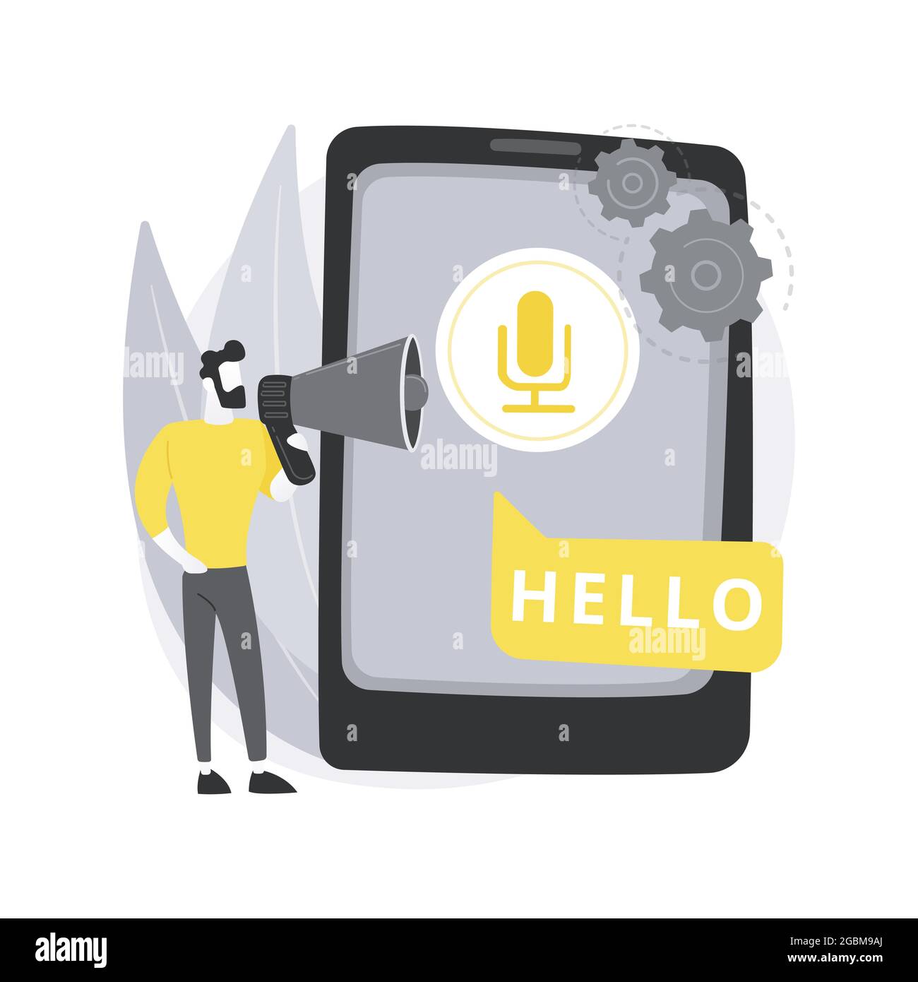 Speech to text abstract concept vector illustration Stock Vector Image ...