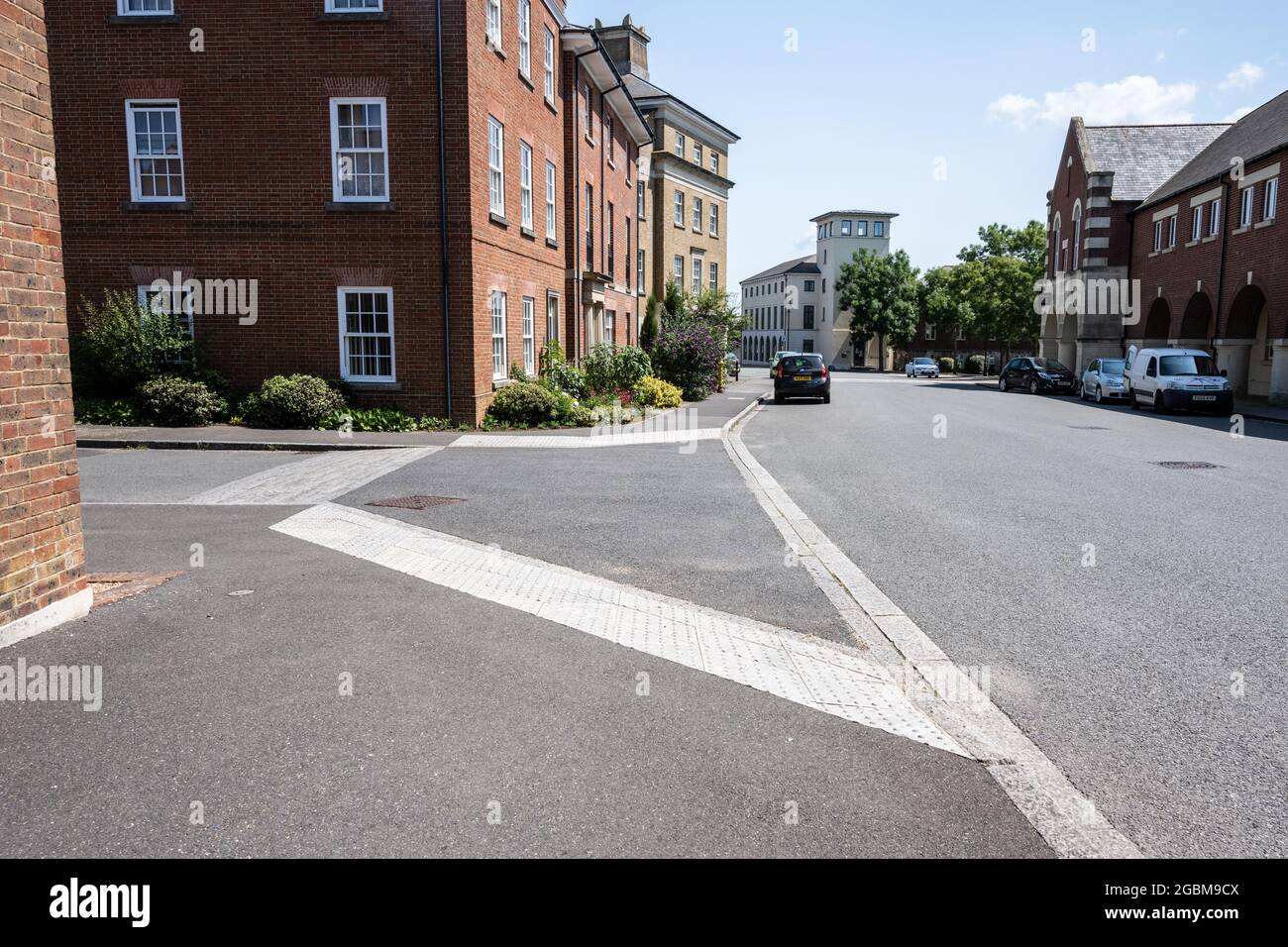 A side road entry treatment with a raised table is designed for traffic ...